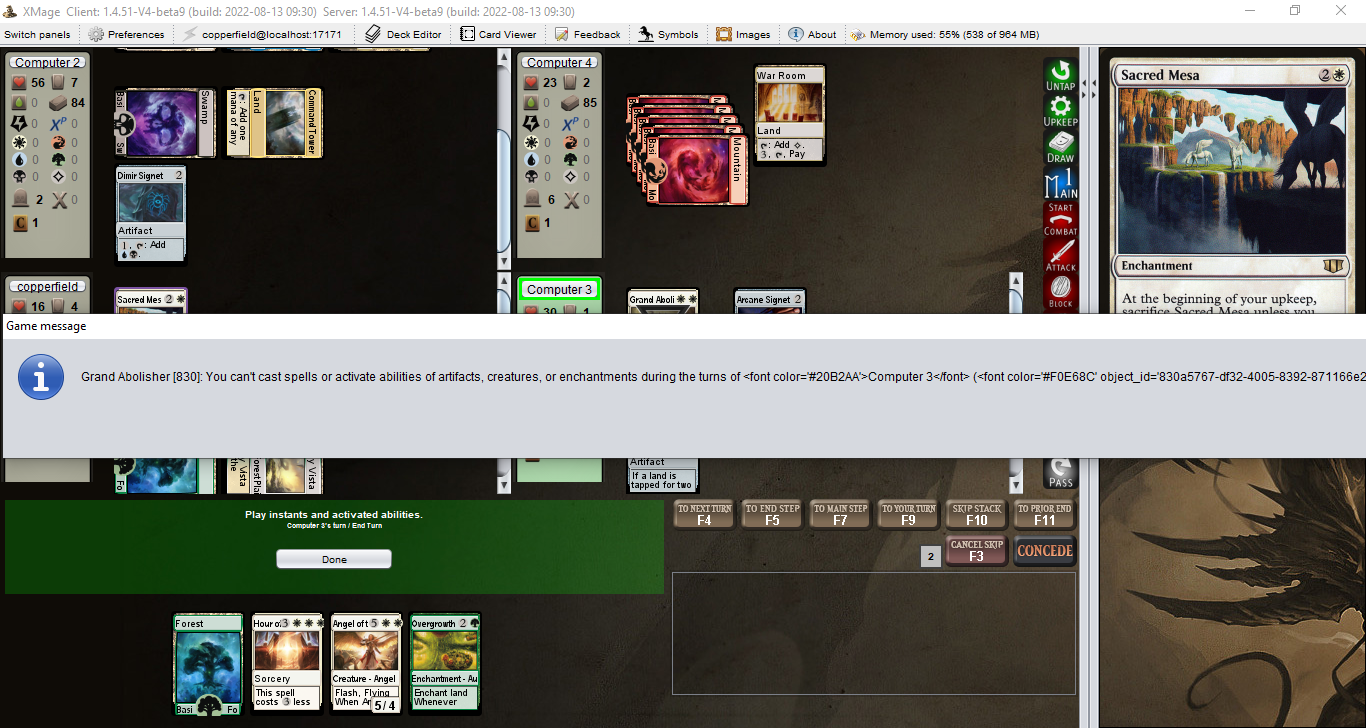GUI: Grand Abolisher message window · Issue #9411 · magefree/mage · GitHub