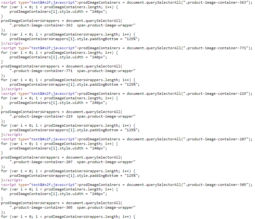 Multiple elements and being added inside the and element for images. Also image alt tags on the ...