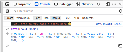 dayjs("Aug 2020") not working on Firefox and Safari · Issue #1075 · iamkun/dayjs · GitHub