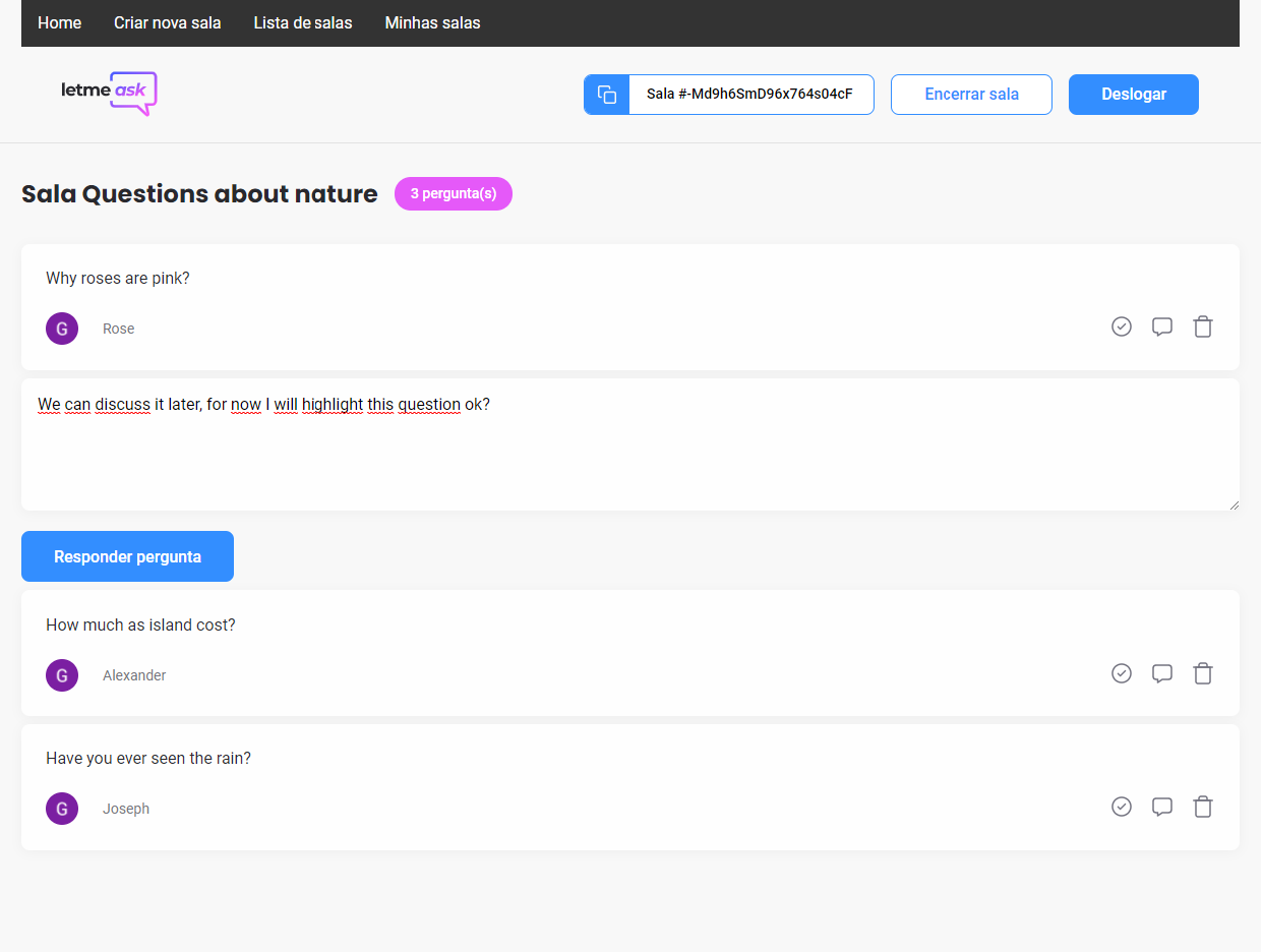 GitHub - gutakeda/letmeask: Projeto desenvolvido em ReactJS no NLW #06 para estudar javascript ...