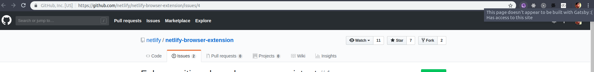 False Positives Have Become Consistent · Issue 4 · Netlifynetlify Browser Extension · Github