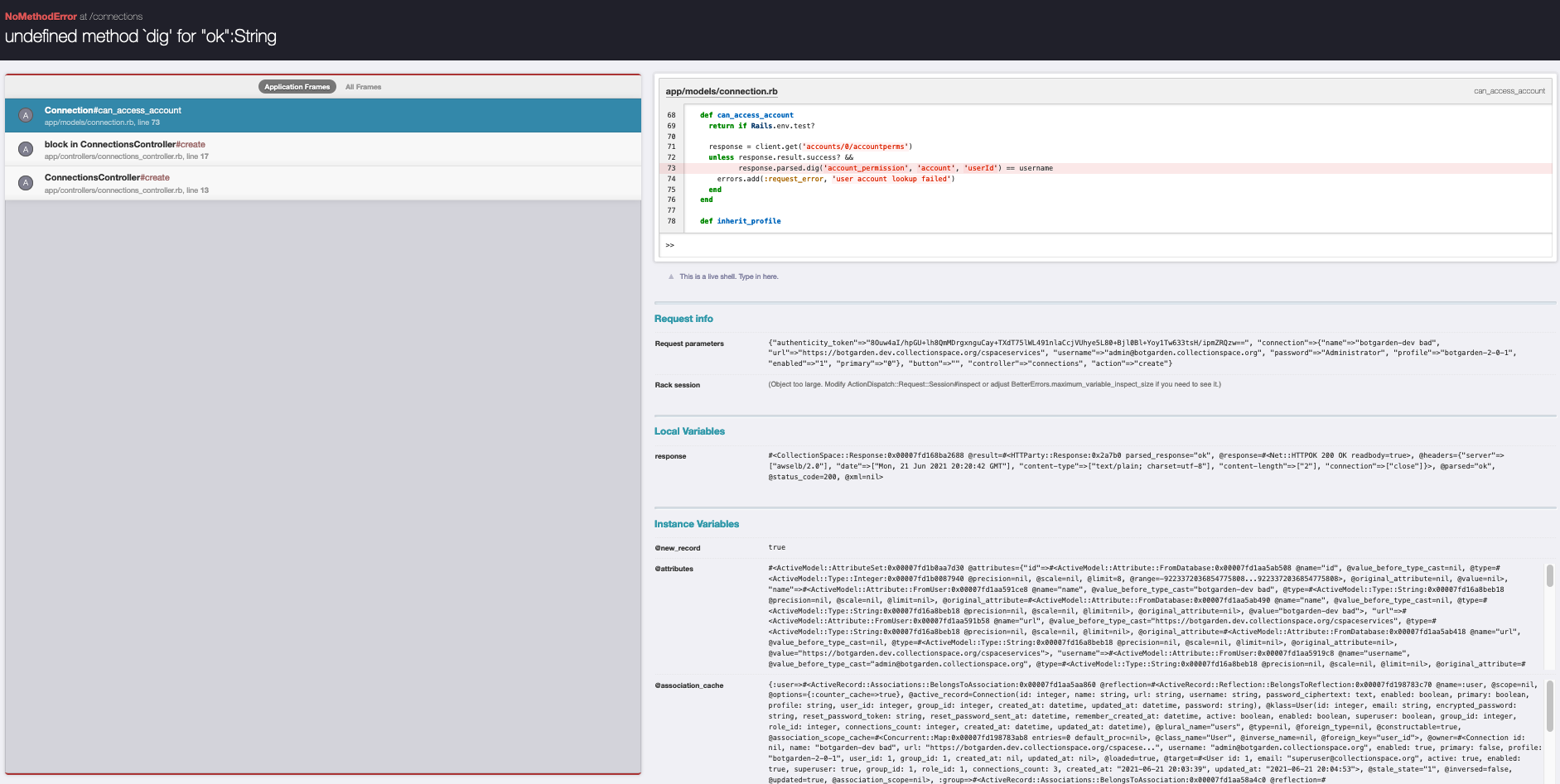 Fail more gracefully when bad input is given for connection creation ...