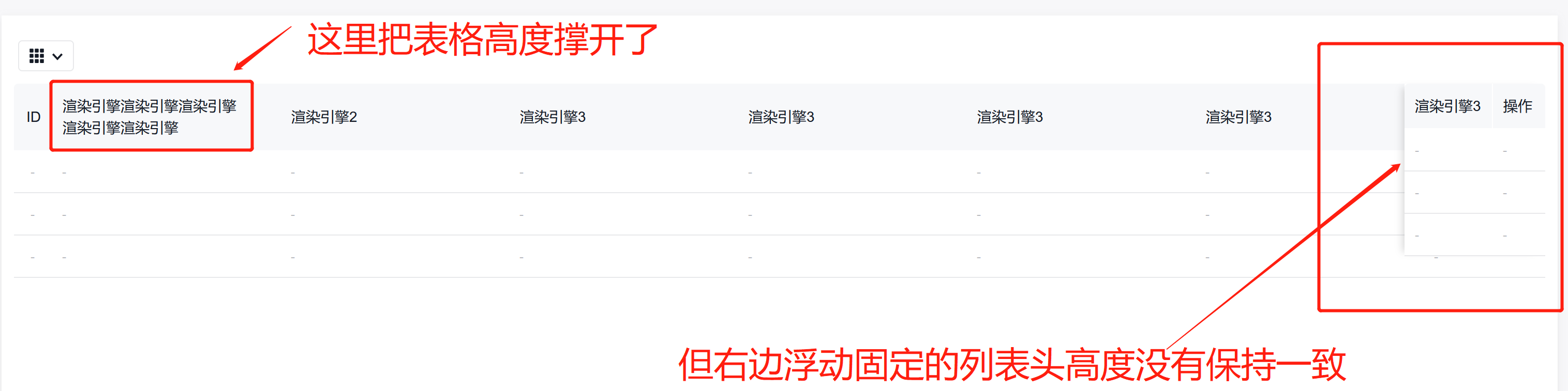 样式bug 表格fixed列的高度没有和主表格的表头高度保持一致 · Issue 7325 · Baiduamis · Github 4067