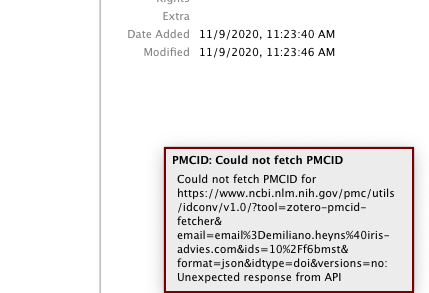 PMCID: Could not fetch PCMID · Issue #2 · retorquere/zotero-pmcid ...