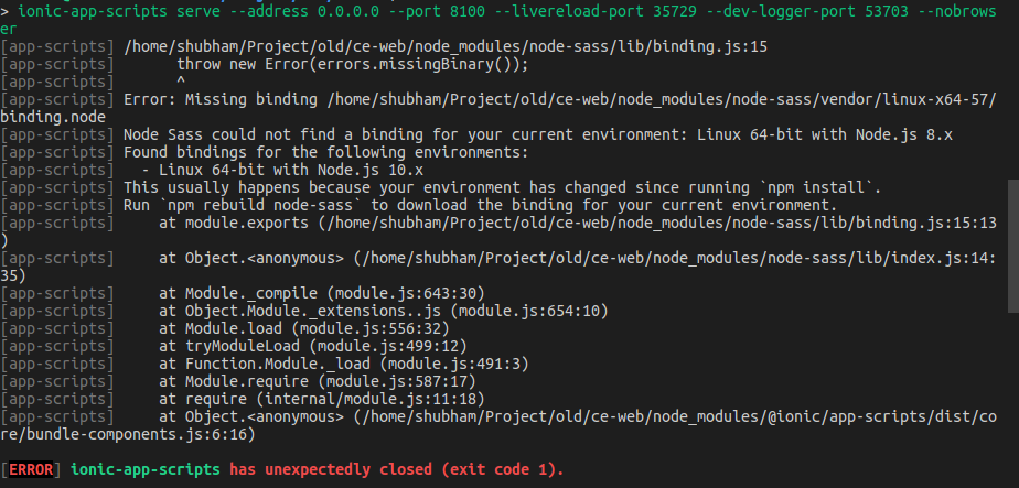 sudden removeal of "@angular folder from tthe node modules "as soon as i install ionic app ...