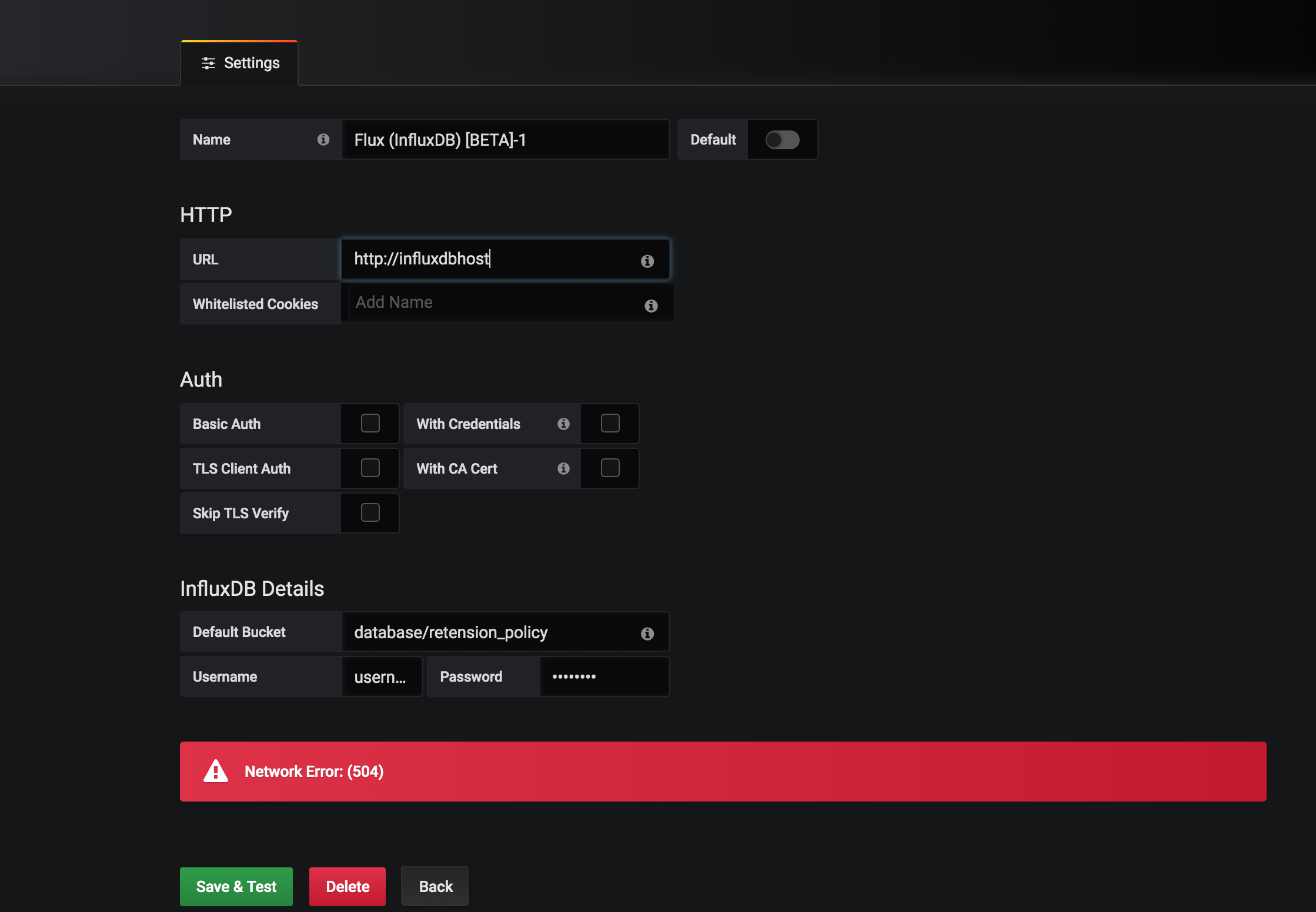 Unable to add Flux Datasource in Grafana V6.0 · Issue #16746 · grafana/grafana · GitHub