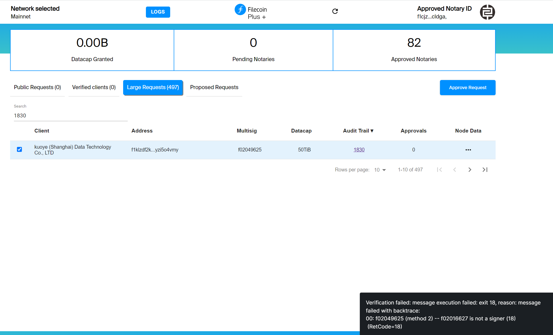 [DataCap Allocation] - kuoye (Shanghai) Data Technology Co., LTD · Issue #1830 · filecoin ...
