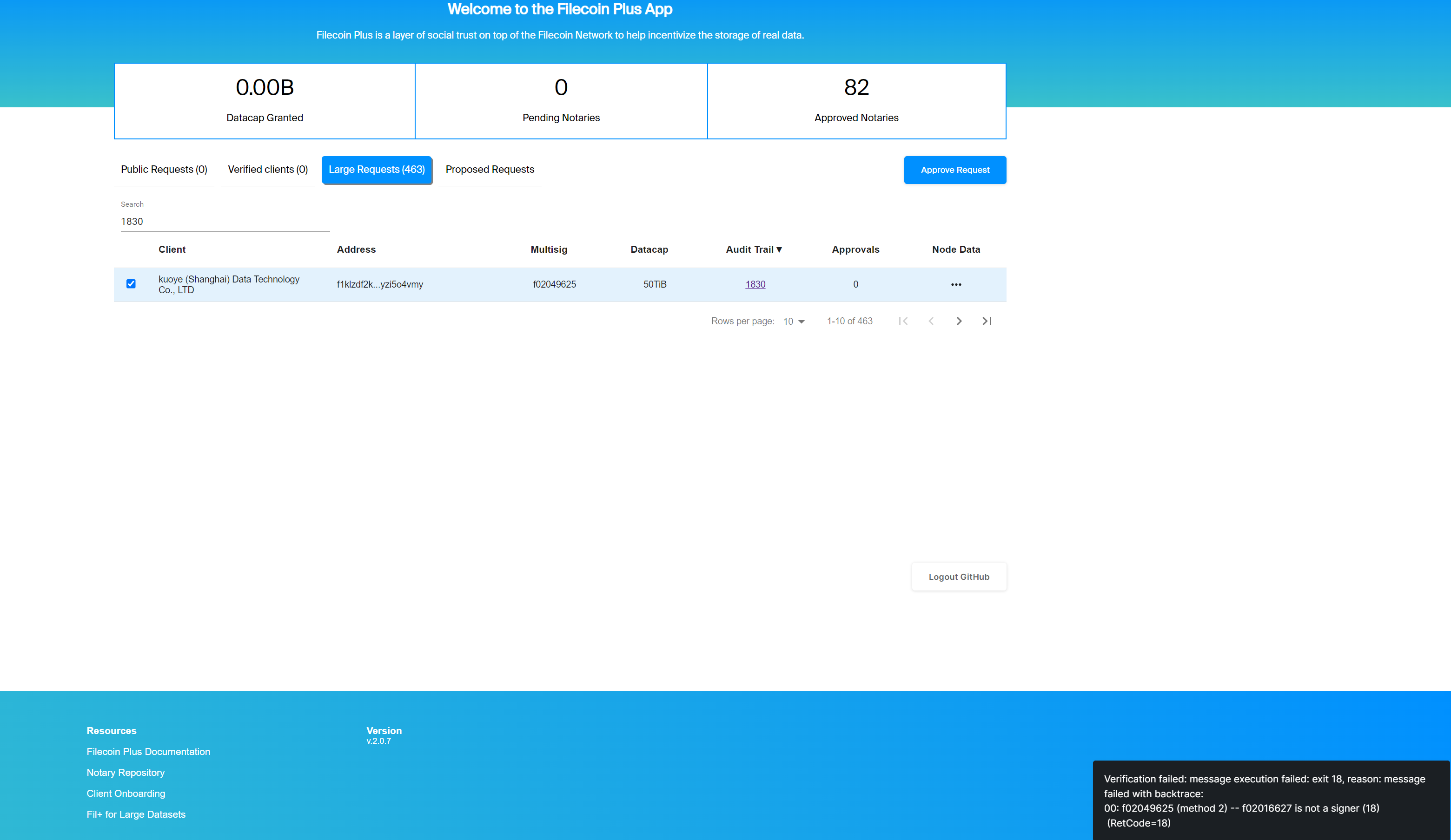 [DataCap Allocation] - kuoye (Shanghai) Data Technology Co., LTD · Issue #1830 · filecoin ...