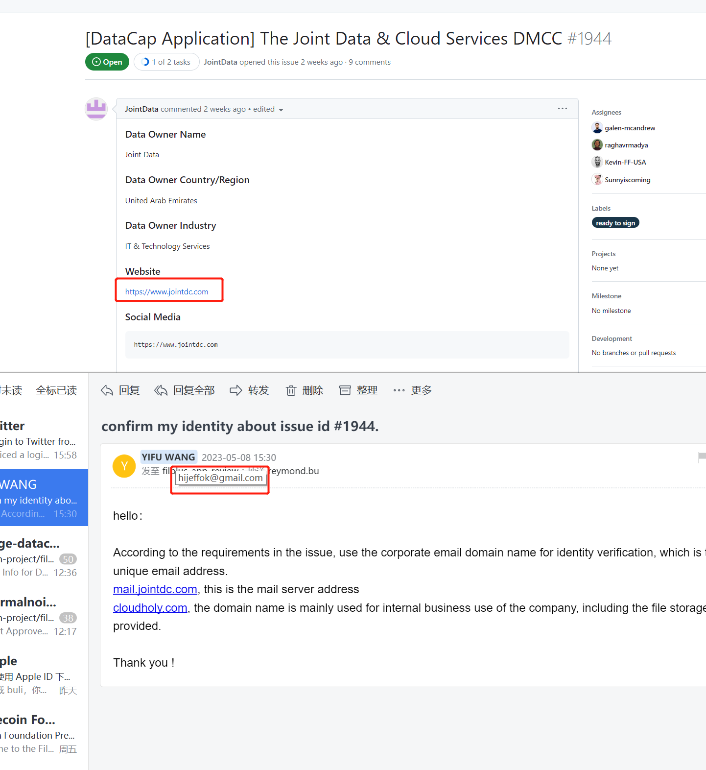 [DataCap Application] The Joint Data & Cloud Services DMCC · Issue #1944 · filecoin-project ...