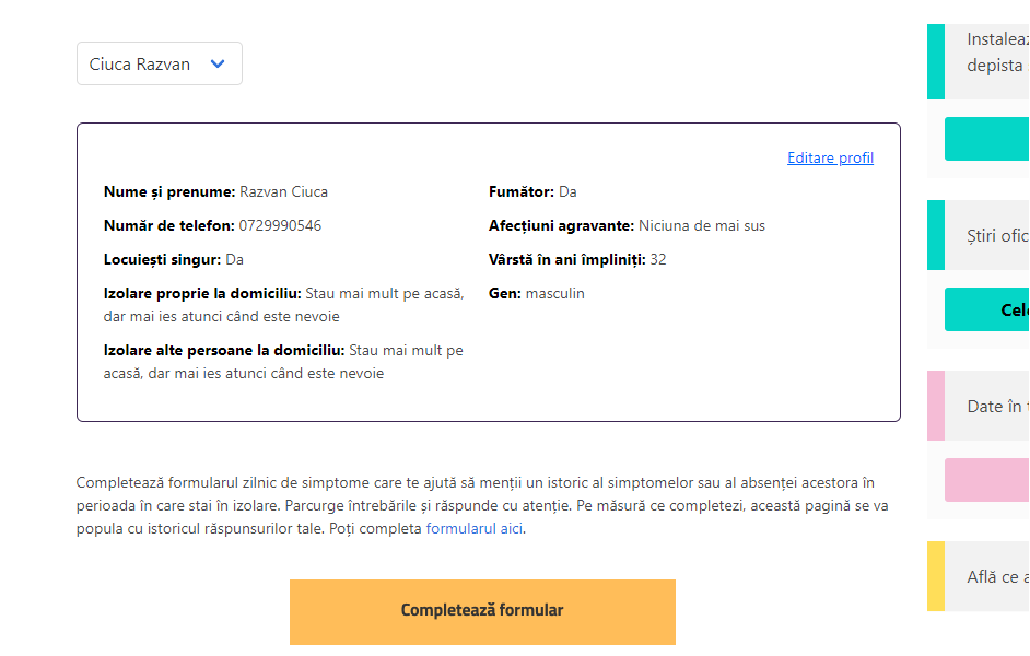 Add simple button with link in My Profile · Issue #480 · code4romania/covid-19-jurnal-medical ...