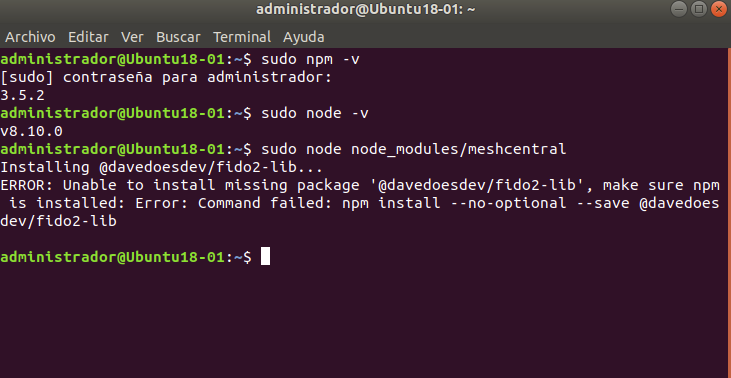 Update MeshCentral 0.3.1-? on linux ubuntu Dashboard not load · Issue #155 · Ylianst/MeshCentral ...