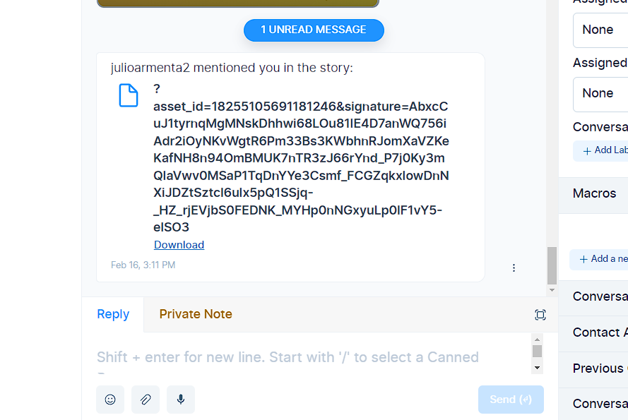 Instagram mention story · Issue #6473 · chatwoot/chatwoot · GitHub