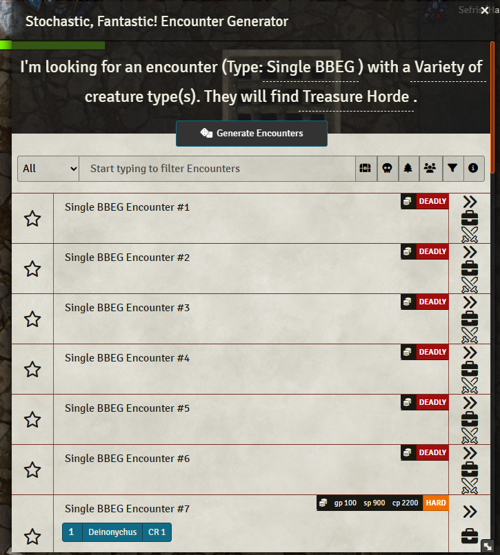 FoundryV11 - Creature Codex Table Not Loading & Encounter Generator making incomplete encounters ...
