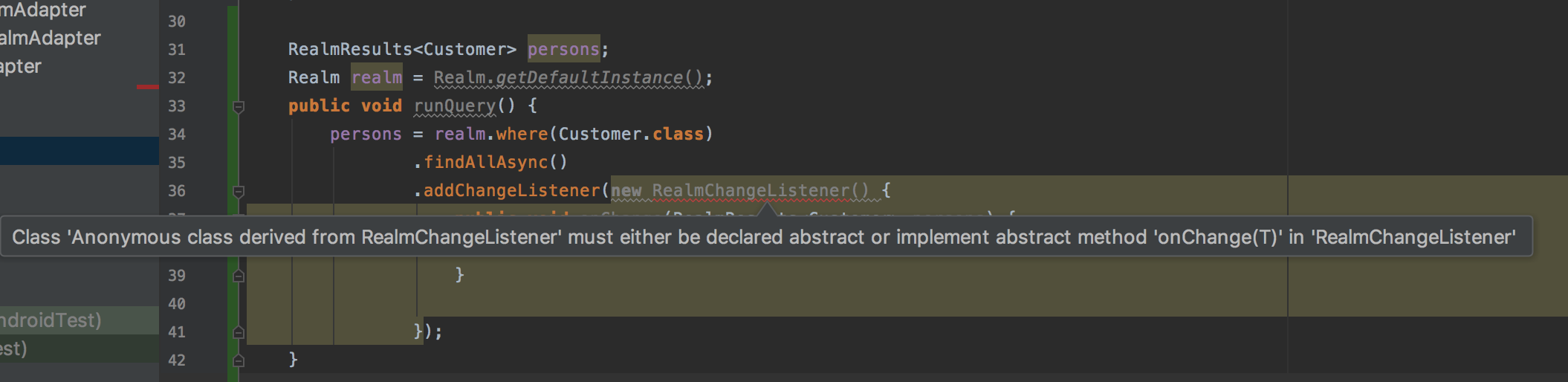 In the Sync Docs, RealmChangeListener() example is not valid · Issue ...