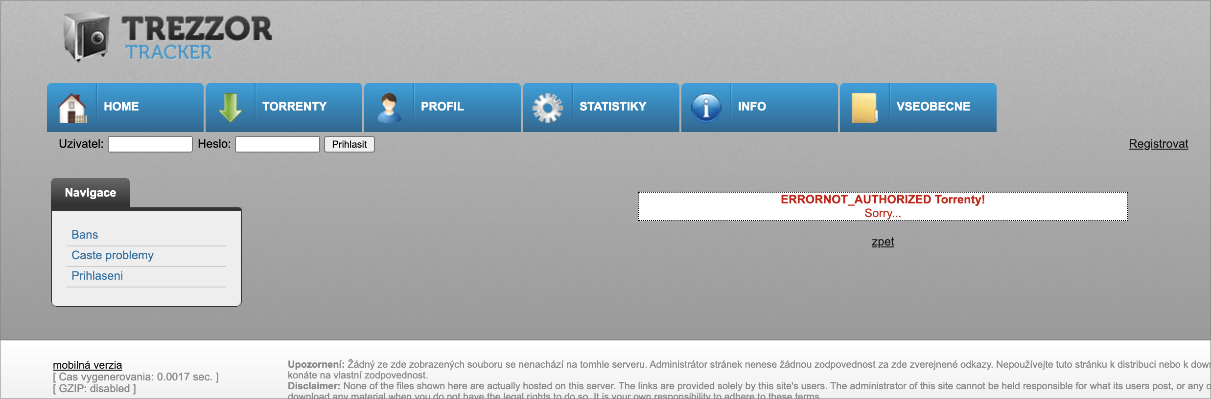 [trezzor] Found no results while trying to browse this tracker (Test ...