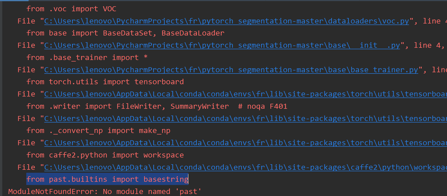 error · Issue #7 · yassouali/pytorch-segmentation · GitHub