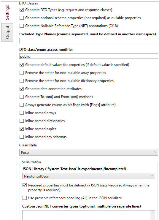 NSwagStudio generated code pass null as parameters while VisualStudio generated code pass ...