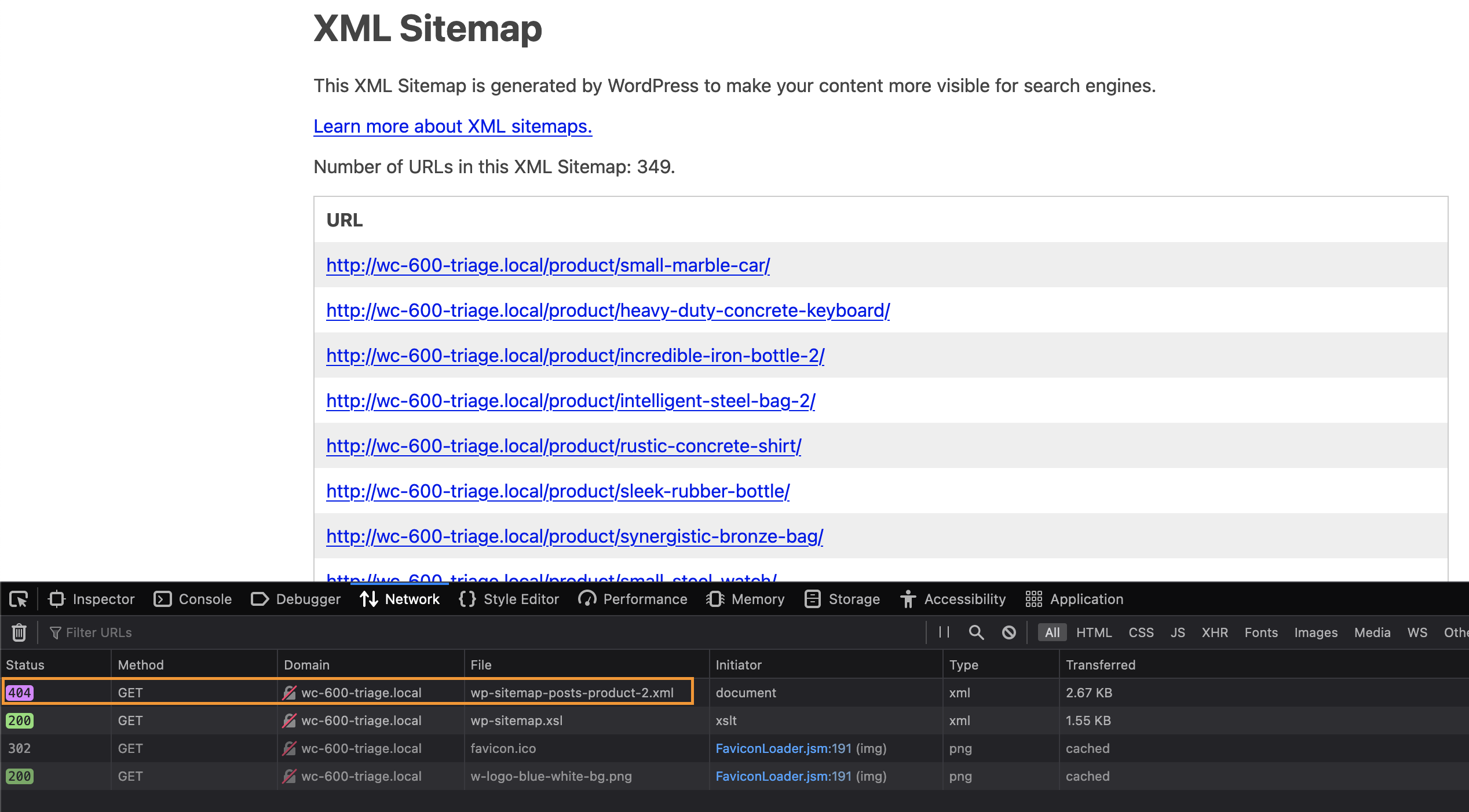 Sitemap URLs are showing 404 · Issue #31423 · woocommerce/woocommerce · GitHub