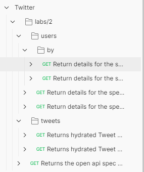 Collection created from API definition has different structure than in ...