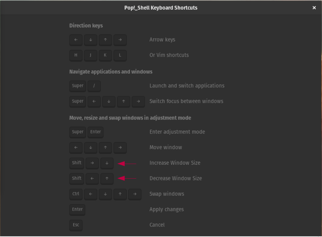 Tile Windows: All Shortcuts Visual Incorrect · Issue #310 · pop-os/shell · GitHub