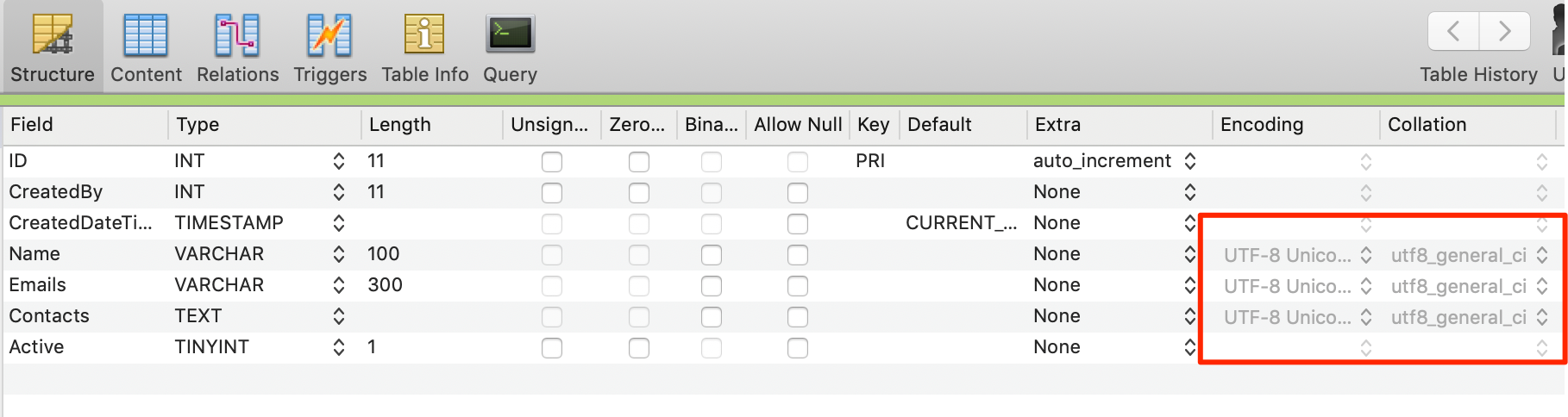 Field/Tables/Database collation and encoding. · Issue #584 · TablePlus/TablePlus · GitHub