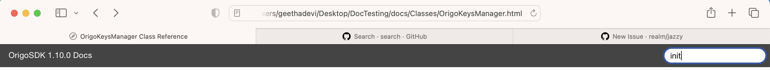 Search option is not working. · Issue #1352 · realm/jazzy · GitHub