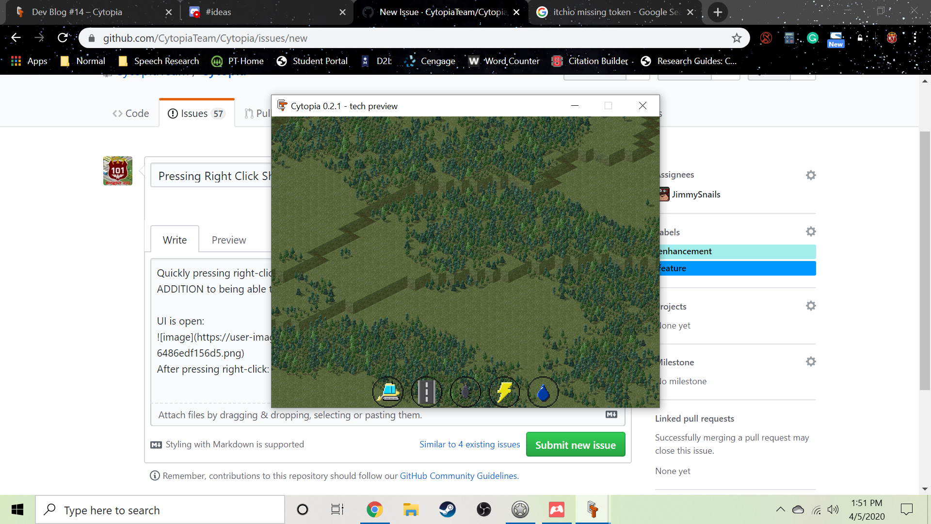 Pressing Right Click Should Close the UI · Issue #436 · CytopiaTeam/Cytopia · GitHub