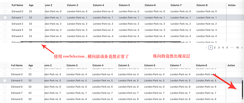 table 滚动条受 :row-selection="rowSelection" 影响 · Issue #2945 · vueComponent/ant-design-vue · GitHub