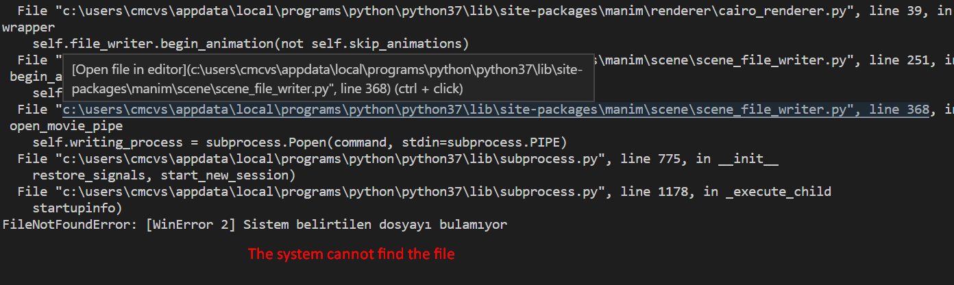 FileNotFoundError: [WinError 2] The system cannot find the file specified · Issue #990 · 3b1b ...