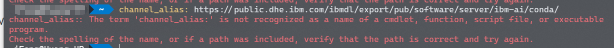 channel_alias:: The term 'channel_alias:' is not recognized as a name of a cmdlet, function ...
