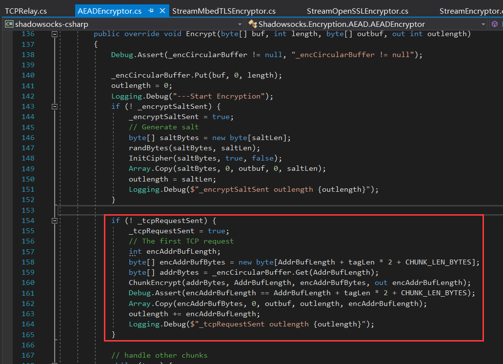 [AEAD Question] Why encrypt the tcp first request target address as an ...