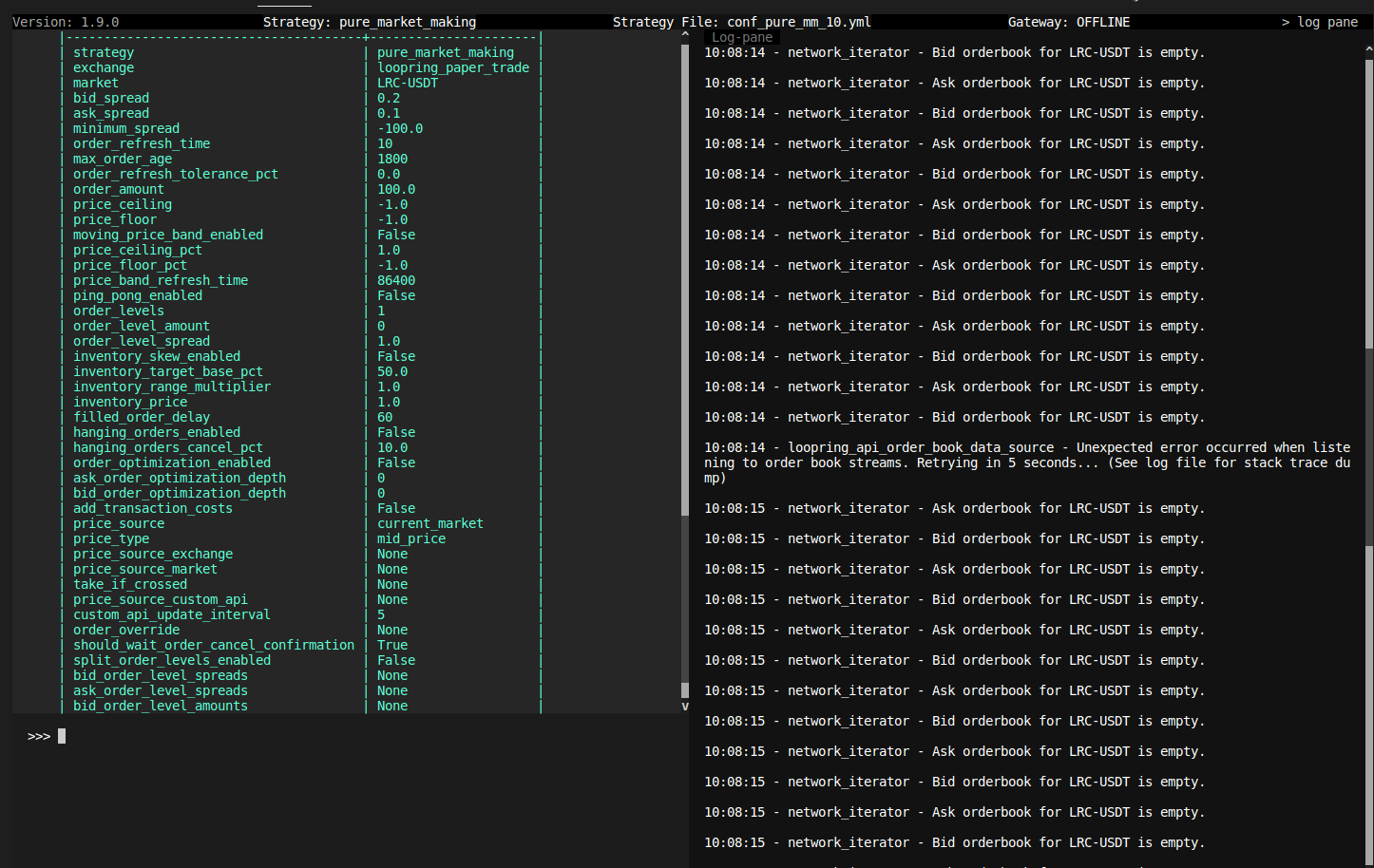 Loopring not working with v2.1 compliant(PMM) · Issue #5884 · hummingbot/hummingbot · GitHub