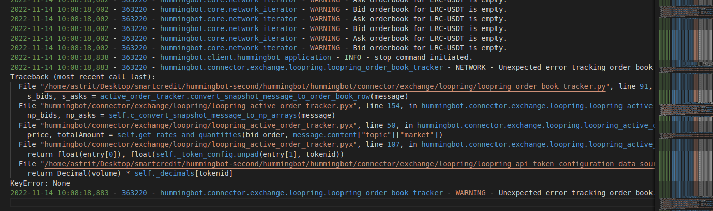 Loopring not working with v2.1 compliant(PMM) · Issue #5884 · hummingbot/hummingbot · GitHub