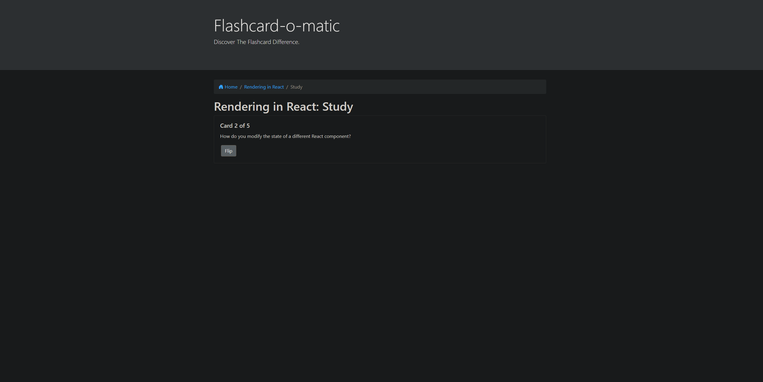 GitHub - Cole-Dreyer/Flash-Card-App: This Flash Card app was apart of the Thinkful Software ...