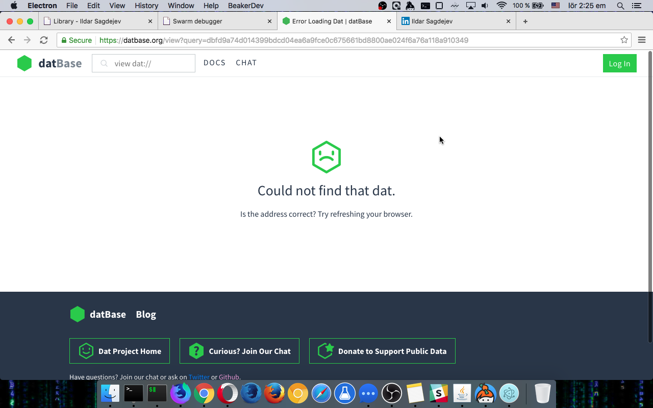 Issues sharing dats over the network · Issue #802 · beakerbrowser/beaker · GitHub