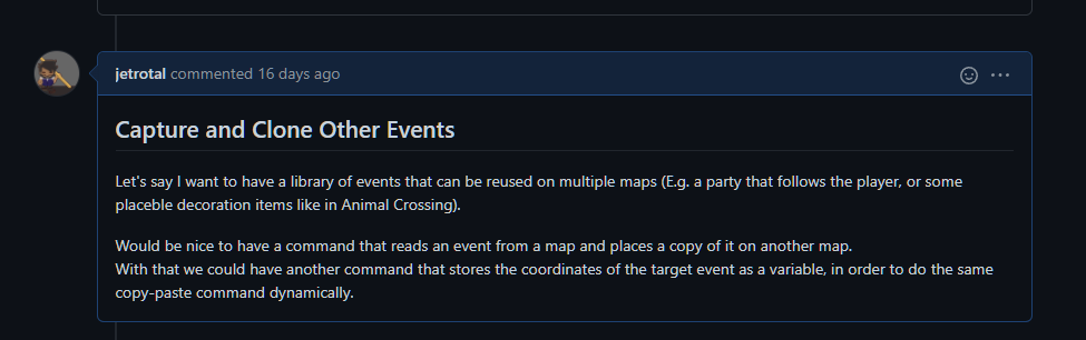 Dynamic add map event during running time. · Issue #2748 · EasyRPG/Player · GitHub