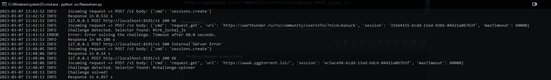 #challenge-spinner passes, but #trk_jschal_js doesn't want to · Issue #721 · FlareSolverr ...