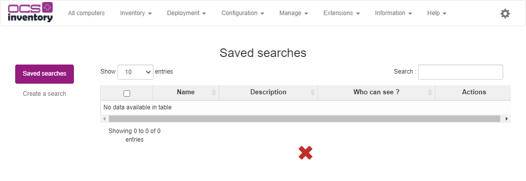 [BUG] LDAP users see no "Saved Searches" · Issue #1353 · OCSInventory-NG/OCSInventory-ocsreports ...
