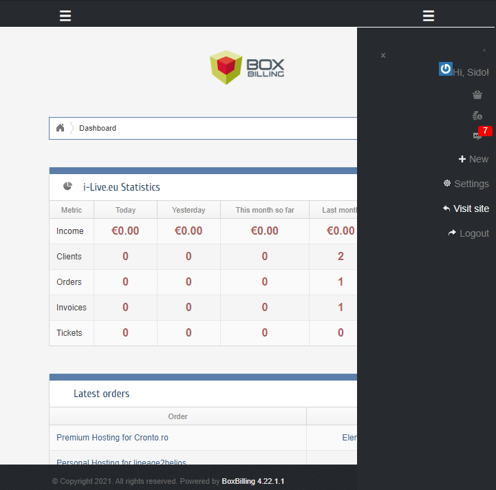 Admin theme re-design. by xSido · Pull Request #1142 · boxbilling ...