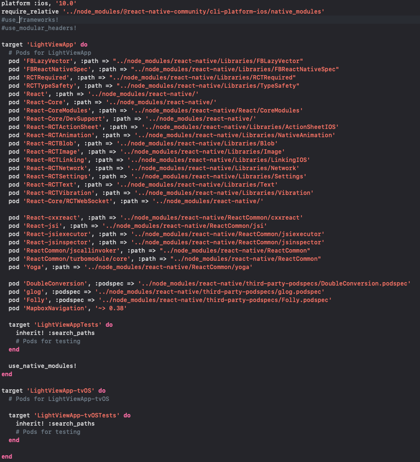 'MapboxDirections/MapboxDirections.h' file not found when building project through react-native ...
