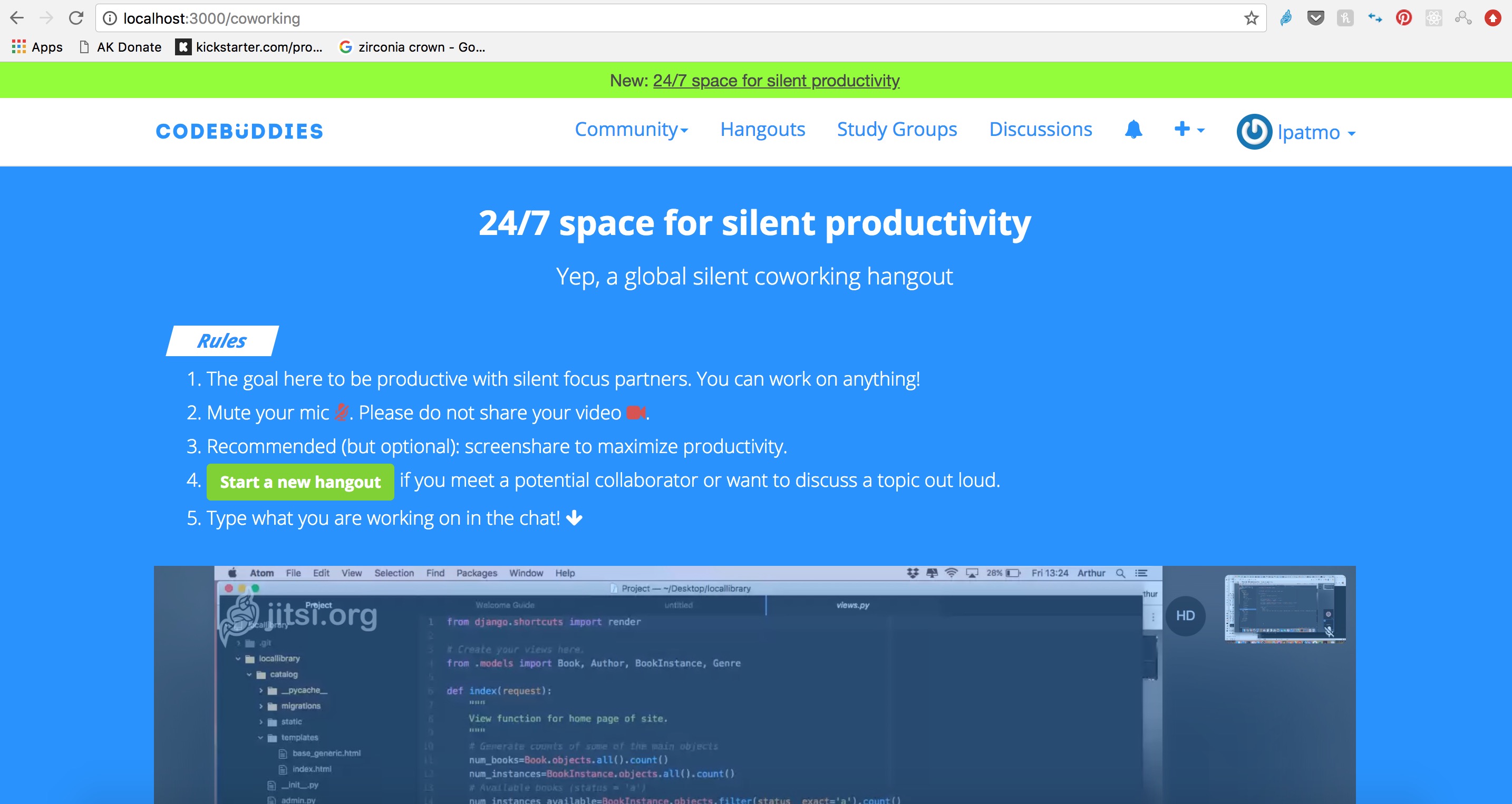 Design improvements for staging.codebuddies.org/coworking · Issue #881 · codebuddies/codebuddies ...