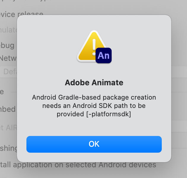 Android Gradle-Based Package needs an Android SDK path to be provided. · Issue #1618 · airsdk ...