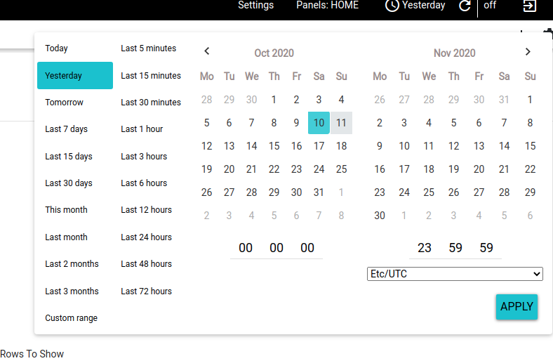 Wrong time interval selection in the search menu · Issue #391 ...