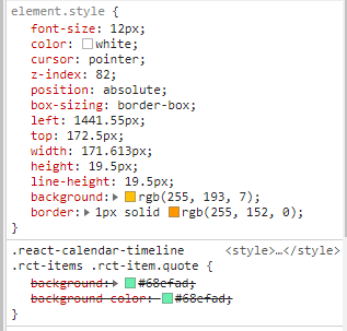 Items with different colors not working · Issue #415 · namespace-ee/react-calendar-timeline · GitHub