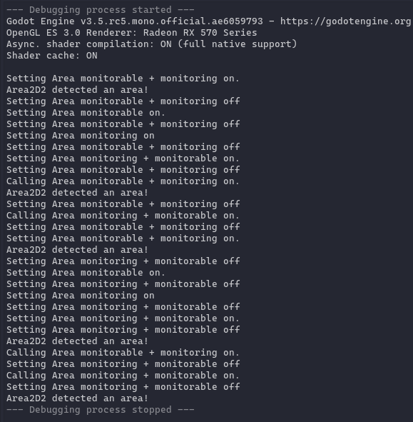 Setdeferred And Calldeferred On Area2d Monitoringmonitorable Reports Collisions