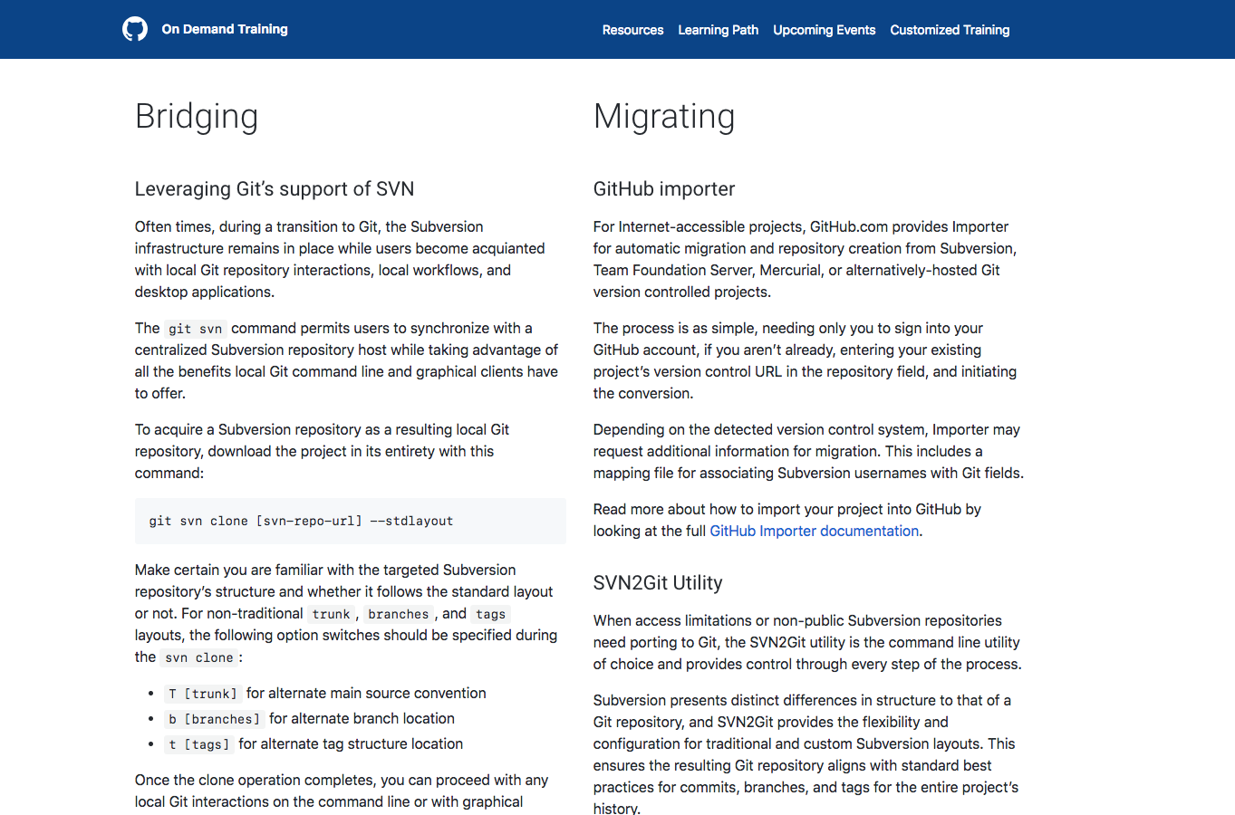 Cheatsheets now only one column instead of two · Issue #640 · github/training-kit · GitHub