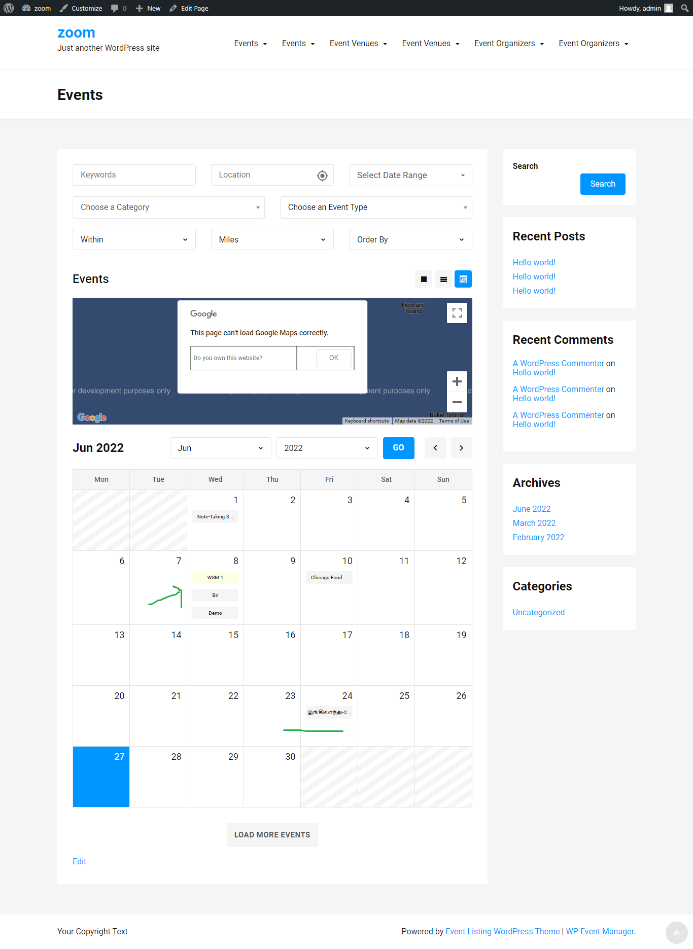 Calendar design affected due to Divi elementor · Issue #52 · wpeventmanager/wpem-divi-elements ...