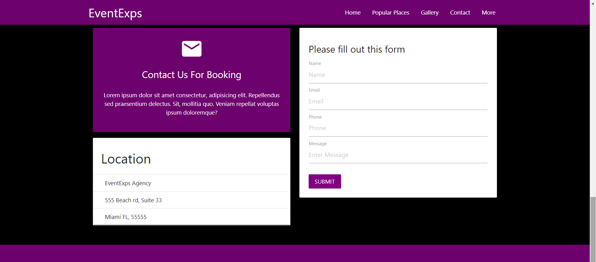 GitHub - Kamna99/Materialize-CSS: Website for Event Management Company ...
