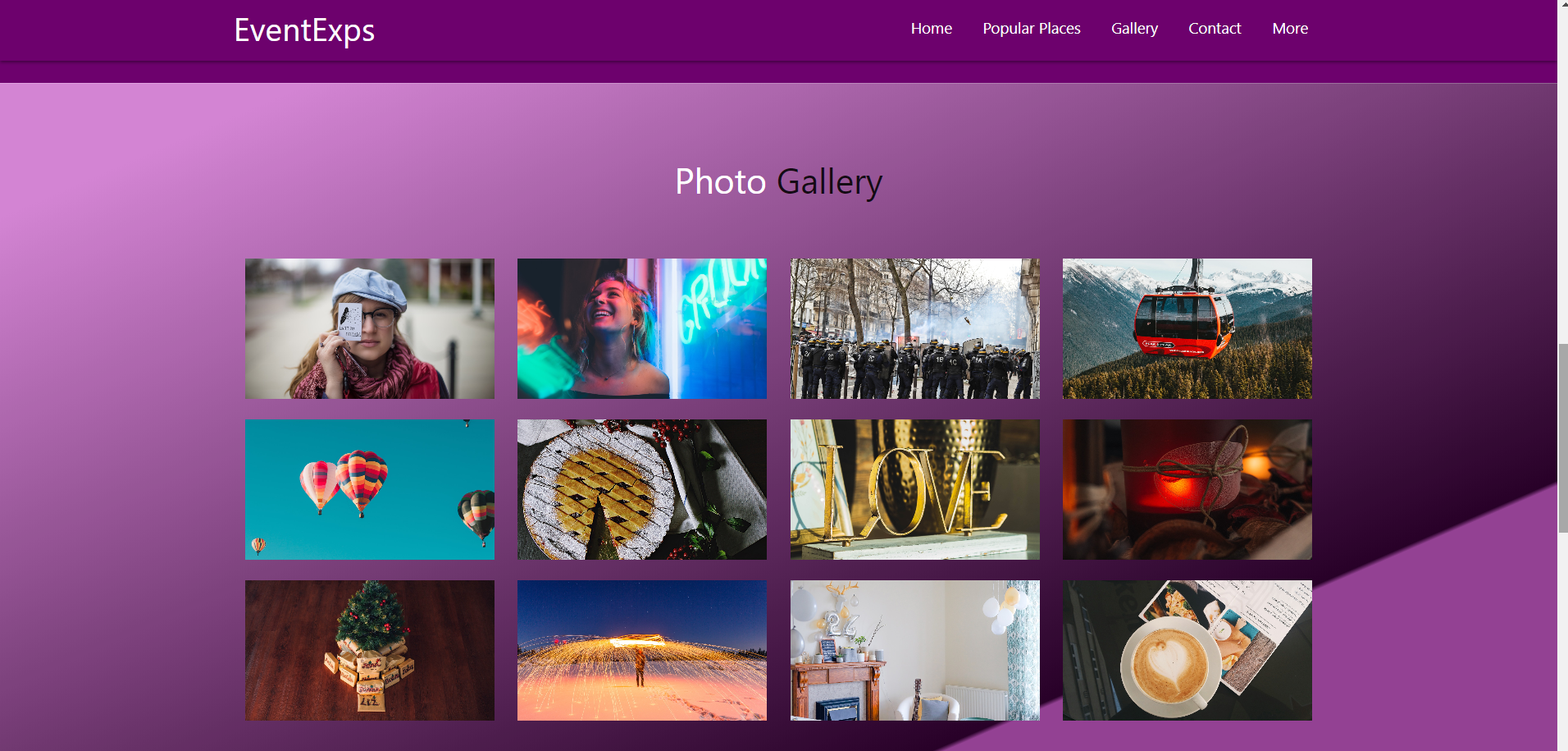 GitHub - Kamna99/Materialize-CSS: Website for Event Management Company Using HTML and ...