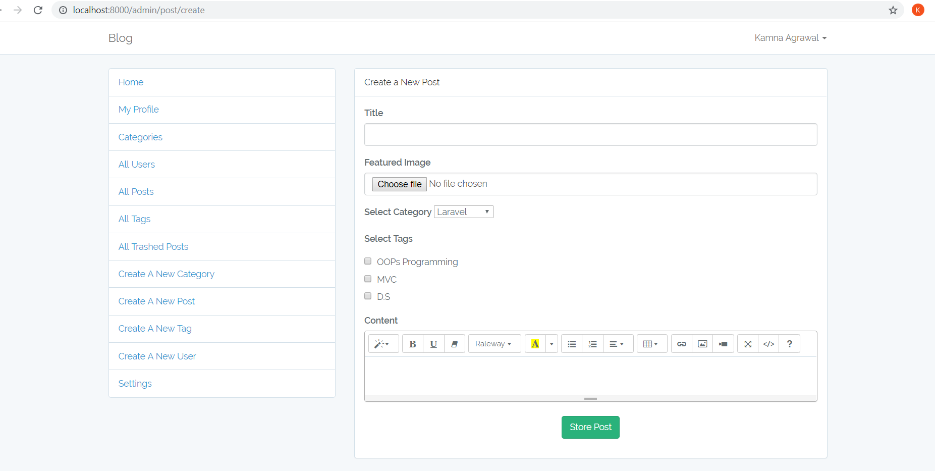 Github Kamna99laravel Complete Blog Management System Complete Blog Management System Using 5333